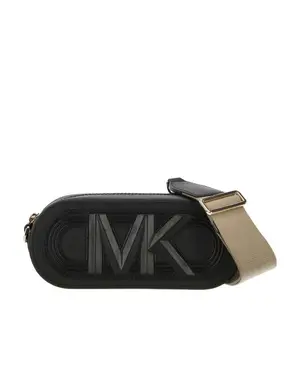 Michael Kors Mk Logo Zipped Clutch - Black