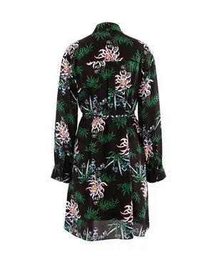Kenzo Abstract Floral Print Shirt Dress