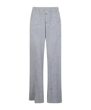 MAISON MARGIELA Satin Printed Wide Leg Pants - Gray