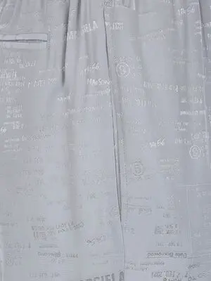 MAISON MARGIELA Satin Printed Wide Leg Pants - Gray