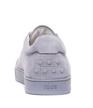 TOD'S Logo Detail Round Toe Sneakers - Grey