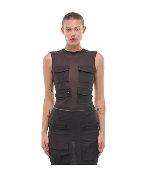 Acne Studios Sleeveless Mesh Pocketed Top