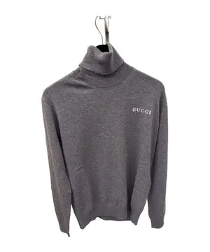 Gucci Turtleneck Knitted Jumper With Chest Logo