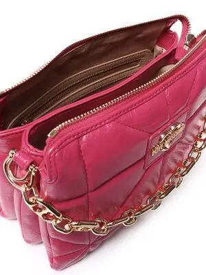 Moschino Love Logo Plaque Chain Linked Crossbody Bag