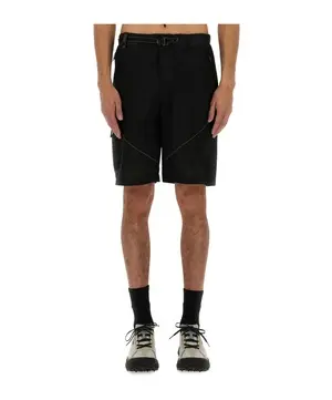 AND WANDER Belted Waist Shorts - Black