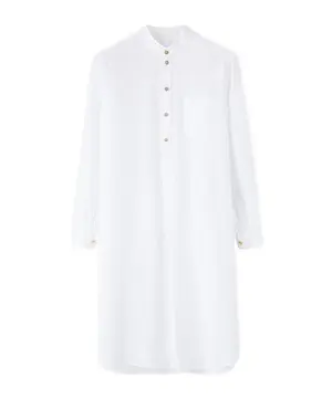 Loro Piana Long Sleeve Mandarin Collar Dress