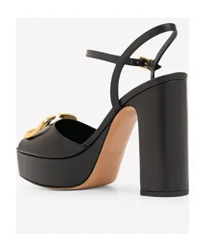 Valentino Garavani Vlogo Signature Open Toe Platform Sandals - Black