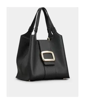 ROGER VIVIER Mini Viv Choc Tote Bag - Black
