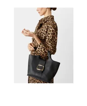 ROGER VIVIER Mini Viv Choc Tote Bag - Black