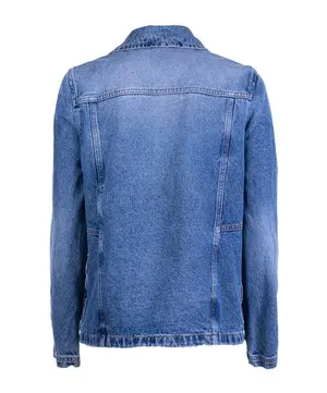 FAY Toggle Fastening Denim Jacket - Blue