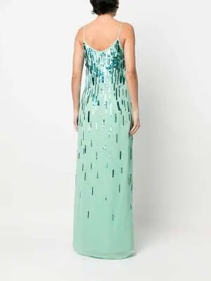 Amen Embellished V-neck Maxi Dress