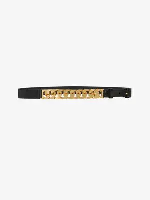 Givenchy Leather Belt With Chain Detail