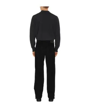 Burberry Logo Embroidered Long Sleeved Polo Shirt