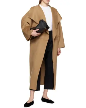 TOTEME Oversized Draped Coat - Camel