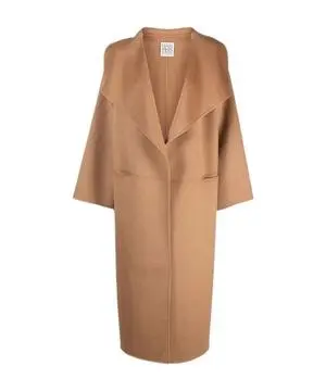TOTEME Oversized Draped Coat - Camel