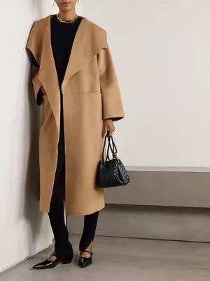 TOTEME Oversized Draped Coat - Camel