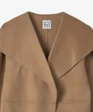TOTEME Oversized Draped Coat - Camel
