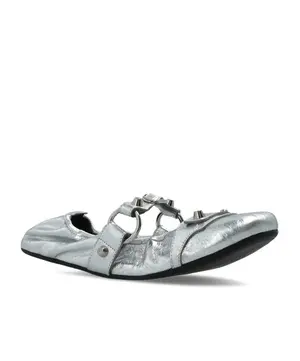 Balenciaga City Ballet Flats - Silver