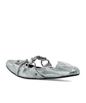 Balenciaga City Ballet Flats - Silver