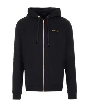 Versace Logo Embellished Hooded Jacket