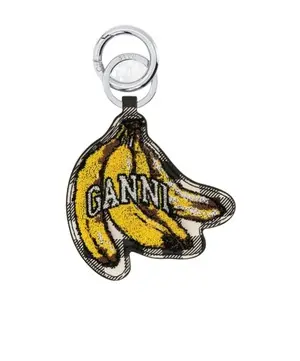 GANNI Banana Keychain With Sequins And Lettering - Multicolor