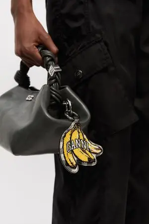 GANNI Banana Keychain With Sequins And Lettering - Multicolor