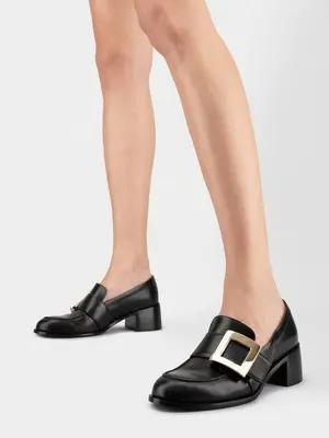 ROGER VIVIER Buckled Loafers With Metal Buckle Detail