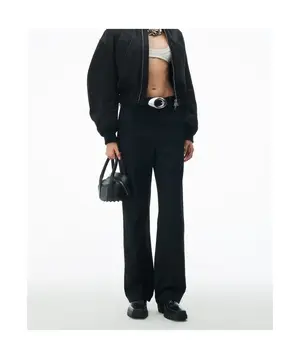 Alexander Wang Straight Cotton Tailored Trousers