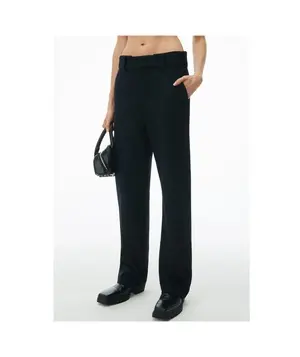 Alexander Wang Straight Cotton Tailored Trousers