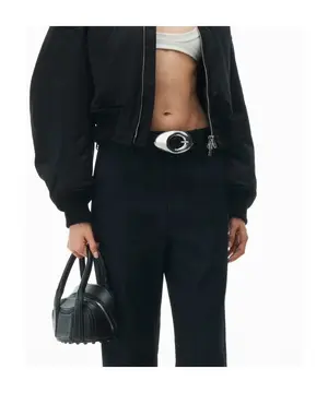 Alexander Wang Straight Cotton Tailored Trousers