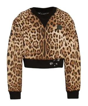 Dolce & Gabbana Leopard Print Crewneck Sweatshirt