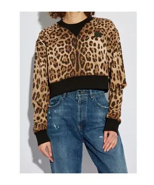 Dolce & Gabbana Leopard Print Crewneck Sweatshirt