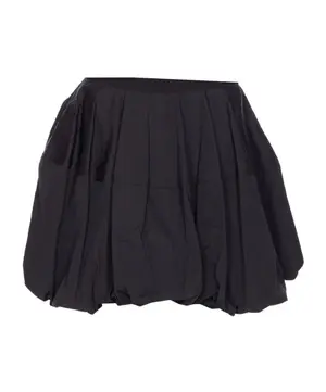 Alaïa Poplin Balloon Skirt With Pleated Hem