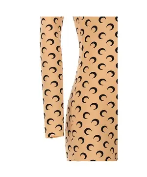 MARINE SERRE Logo Monogram Crewneck Jumpsuit - Beige