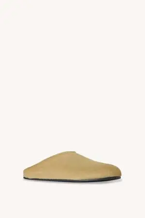 THE ROW Hudson Leather Slippers - Nude