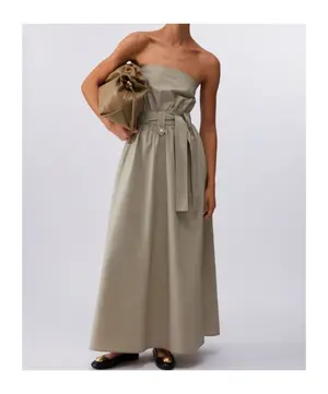 Liu Jo Strappy Belted Maxi Dress - Grey