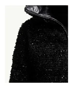 Moncler Urbel Tweed Short Down Jacket