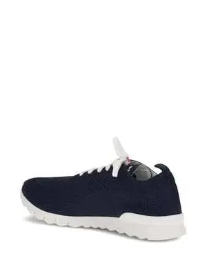 Kiton Knit Upper Lace-up Sneakers - Black