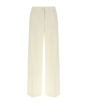 Brioni Pleated Wide-leg Trousers - White