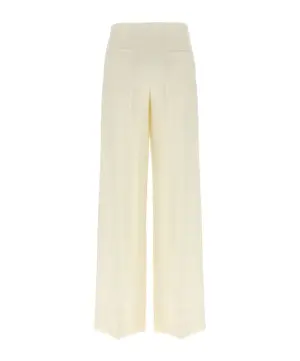 Brioni Pleated Wide-leg Trousers - White