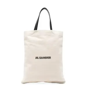 JIL SANDER Logo Tote Bag - White