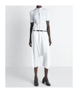 LEMAIRE Pleated Crinkled Viscose Twill Bermuda Shorts - Chalk