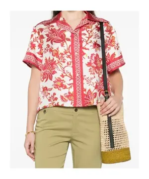 Etro Floral Print Short Sleeve Shirt - Red
