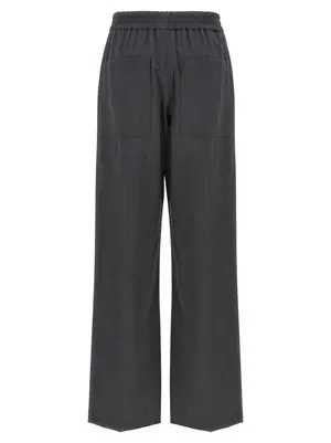 Brunello Cucinelli Elastic Waist Straight-leg Pants