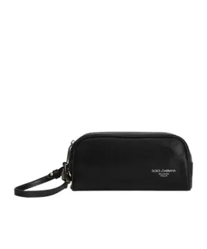 Dolce & Gabbana Dolce Gabbana Tempesta Logo Printed Toiletry Bag - Black