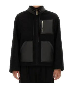 Moschino Long-sleeved Zip-up Jacket With Stand Collar