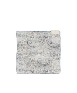 Brunello Cucinelli Double Face Pocket Square - Gray