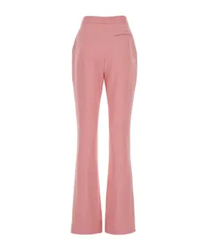 Alexander McQueen High Rise Flared Crepe Trousers
