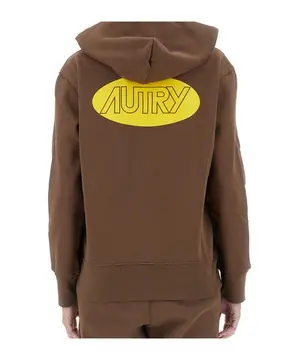 AUTRY Logo Printed Jersey Hoodie