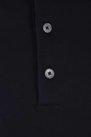 Zegna Logo Embroidered Polo Shirt - Black